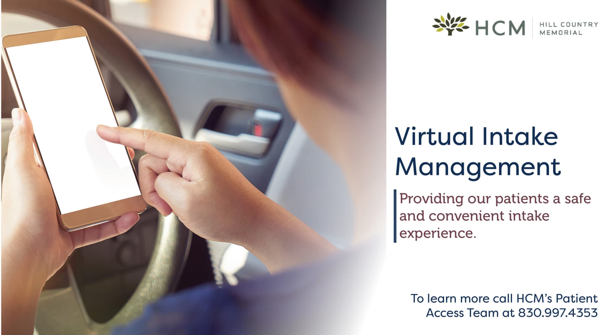 HCM offers a new Virtual Intake Management registration option - Hill ...